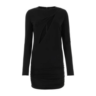 Versace Schwarzes Stretch-Viskose Minikleid - - Dresses - Damen - Schwarzk - XS