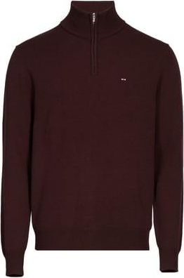 Eden Park Pull col zipp&eacute; en laine et coton