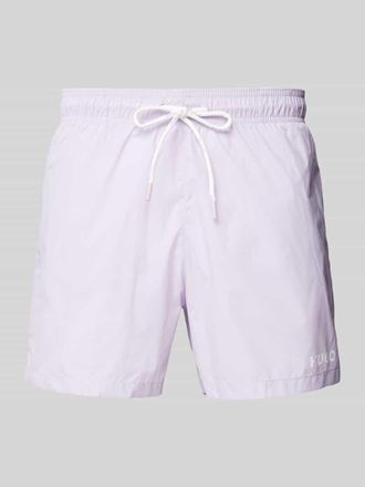 HUGO BOSS Relaxed Fit Badeshorts mit Label-Print Modell HAITI