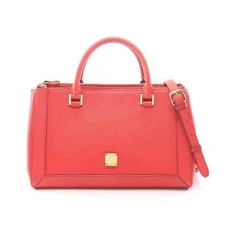 MCM Sac &agrave; main 2-en-1 en cuir Pre-owned - Femme - Pre-owned - Rouge - Taille: ONE Size
