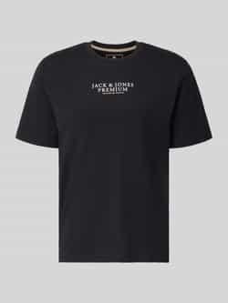 Jack & Jones T-Shirt mit Label-Print und Rundhalsausschnitt