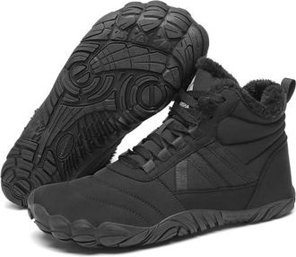 Mishansha Chaussures Hiver Homme Femme Chaussures Minimalistes Confortables Botte Hiver Antidérapantes Bottes de Neige Souple Bottines Barefoot avec Chaude Doub