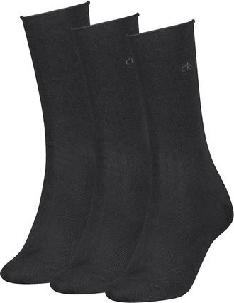 Calvin Klein CK WOMEN SOCK 3P ROLLTOP