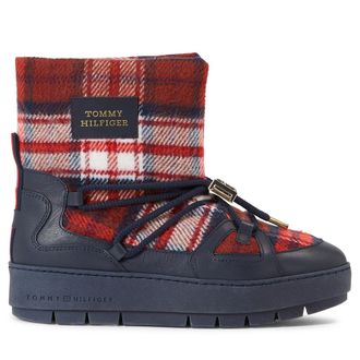 Tommy Hilfiger Schneeschuhe Tommy Hilfiger Tartan Snowboot FW0FW07612 Blau