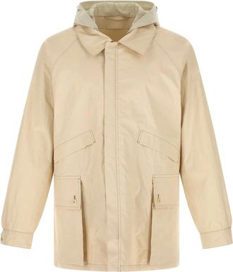 Christophe Lemaire Homme, Manteaux, Beige, Taille: L Veste de pluie avec capuche amovible
