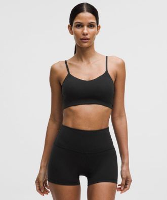 lululemon Bend This Cami Spaghetti-Strap Bra Light Support, A-C Cups pour Femmes - Noir - Taille XXS/XS