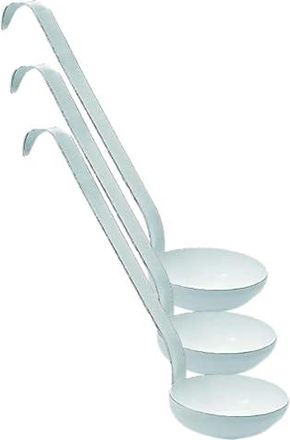 Ibili Schöpfkelle 911806 Email - 6 cm, 3er Pack (Weiß, Stahl, Spanien)