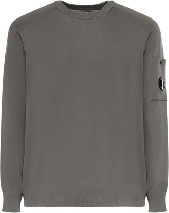C.P. Company C.p. Company, Homme, Pulls, Gris, Taille: 2XL Cotton Sea Island Crewneck Lens Sweater