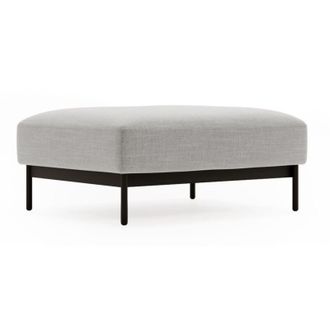 Selsey Solianero - Polsterhocker, hellgrau, 100 x 87 cm - Selsey
