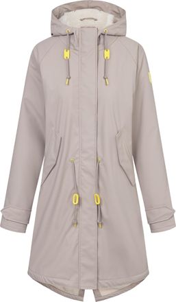 Derbe Regenjacke Friese Tidaholm Damen Beige Gef&uuml;ttert 44 | Regenmantel | Frauen | mit Futter | Hamburg | Friesennerz | Warm