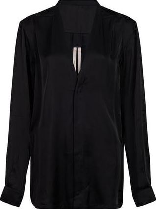 Rick Owens Chemise fluide satin&eacute;e &agrave; col v