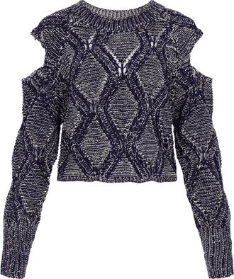 Mymo Pullover Frauen marineblau cremewei&szlig;