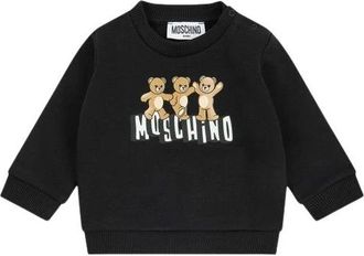 Moschino unisex, Sweatshirts et sweats &agrave; capuche, Noir, Taille: 12 M SweaT-shirt en coton avec ourson