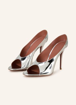 Amina Muaddi Amina Muaddi Lack-Mules silber