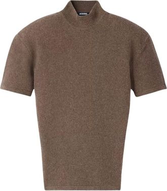 Jacquemus Femme, Pulls, Brun, Taille: 40 FR Pull en Laine et Cachemire Marron