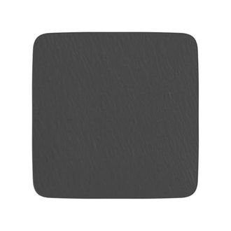 Villeroy & Boch Manufacture Rock Gourmetteller 32 cm Schwarz, Spülmaschinenfest, Mikrowellensicher, Teller Schwarz, Esseller, Servierteller, Pizzateller, Servierplatt