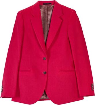 Paul Smith Femme, Vestes, Rouge, Taille: 42 FR Giacca Lino