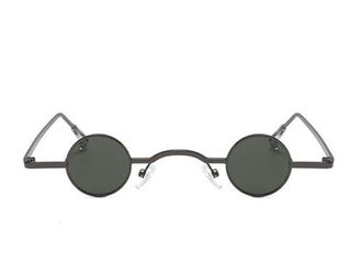 Generic Lunettes De Soleil &Agrave; Monture Ronde For Hommes, Dext&eacute;rieur For Femmes, Petite For Vacances(Green)