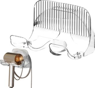 Generic Haartrockner-Haken, F&ouml;hn-Aufh&auml;nger, Selbstklebender Haarwerkzeug-Organizer, Wandmontiertes Haartrocknerregal, F&ouml;hnhaken Mit Stecker-/Kabel-Organizer F