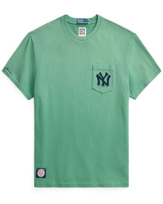 Ralph Lauren T-Shirt mit Brusttasche und New York Yankees-Aufn&auml;her in
