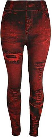 Generic Pantalon Jean évasé pour Femmes, Jean Femme Taille Haute Bootcut avec Poches FlaRouge Mode Classique Denim Pants Leggings Évasé Jambe Large rétro Jean