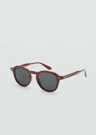 Mango Sonnenbrille mit halbtransparentem Gestell braun - Herren - Einheitsgr&ouml;&szlig;e - MANGO MAN