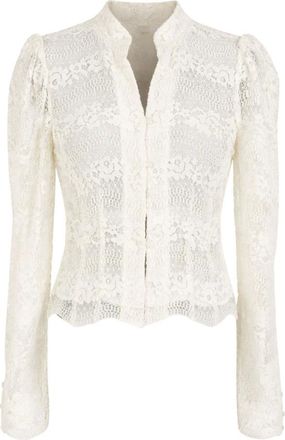 Twinset Femme, Blouses et Chemises, Blanc, Taille: 40 FR Veste en Dentelle Macram&eacute;