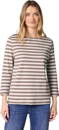 Street One Gestreiftes Shirt Light Terra Mocha 40