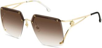 Carrera Braun Goldene Sonnenbrille mit Braun Get&ouml;nt - - Accessories - Damen - Gelb - 60 MM