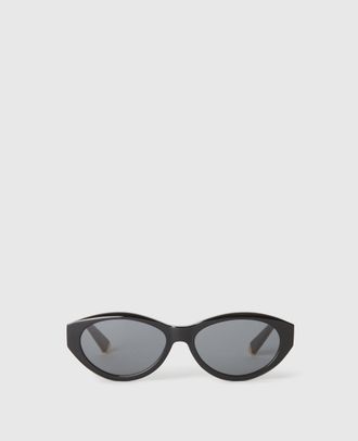 Stella McCartney Logo Oval Sunglasses
