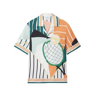 Casablanca Court Abstrait Cuban-Collar Shirt - - Shirts - Herren - Mehrfarbig - M