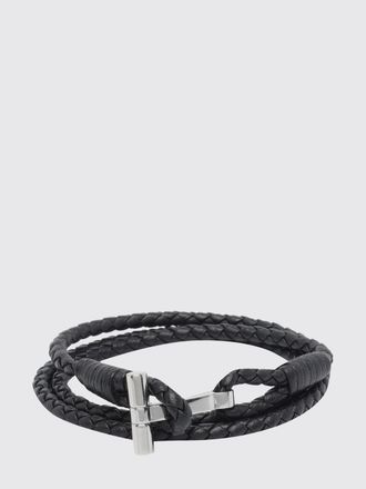 Tom Ford Bracelet multi-rangs en cuir tress&eacute; avec fermoir crochet en T
