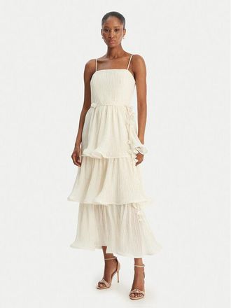 Guess Coctailkleid W6GKA GW2584 &Eacute;cru Regular Fit