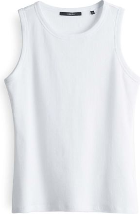 someday Damen Top | Geripptes Top KLEANNE Slim aus BCI Cotton Mix White, 38