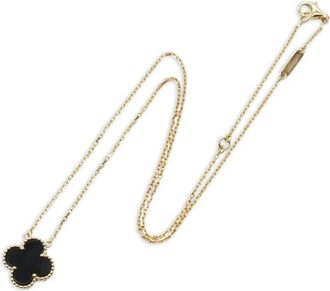 Van Cleef & Arpels collier Alhambra en or jaune 18ct et onyx (années 2010)