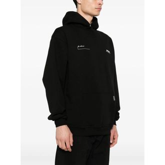 Represent Logo-Printed Cotton Jersey Hoodie - Black