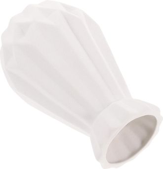 NUOBESTY Veemoon Moderne Keramikvase mit Matter Oberfl&auml;che Wei&szlig; und Vertikaler Struktur Nordischer Stil Kreative Minimalistische Blumendekoration Rostbest&auml;ndig