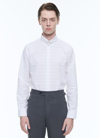 Fursac Chemise ajust&eacute;e en lin &agrave; rayures - Taille XXL - Homme