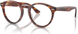 Ray-Ban Larry Optics Havana Gestreift Fassung Klar Glas Polarisiert 49-21