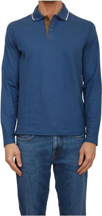 Paul & Shark Homme, Tops, Bleu, Taille: M Polo Bottoni Cot Lyocell
