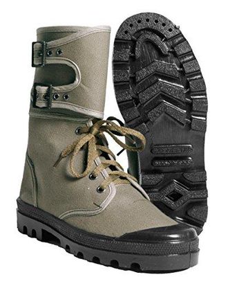 Mil-Tec Bottes de commando fran&ccedil;ais en toile Sahara - Bottes dintervention - Vert olive - Taille 38-47 (41), 41 EU