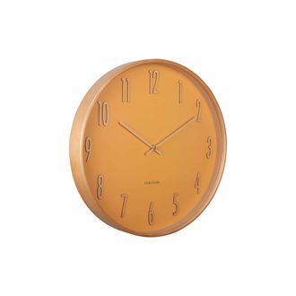 Karlsson [DL] Wall Clock Gracil Wood Ochre Yellow