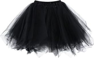 Generic Jupe tutu pour femme - Taille haute - Jupe &agrave; bulles - Style classique rockabilly - Accessoire pour adulte, Noir, XS