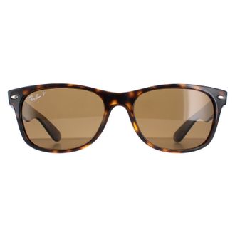 Ray-Ban Lunettes De Soleil Ray-Ban Nouveau Wayfarer 2132 902/57 Tortue Brun Polaris&eacute; 55mm