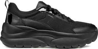 Geox baskets à patch logo - Noir