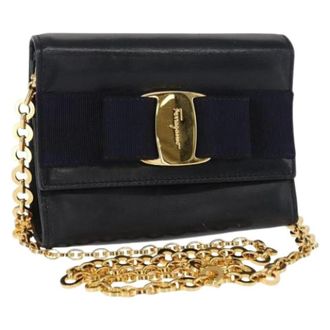 Ferragamo Pre-owned Leder Mini-Umh&auml;ngetasche - - Pre-owned - Damen - Blau - ONE SIZE