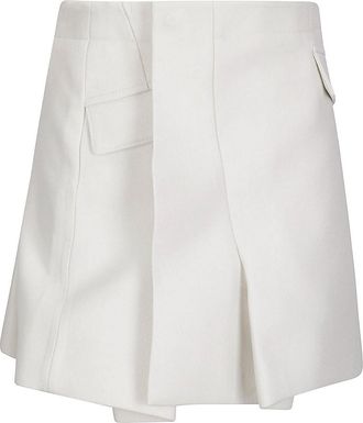 sacai Jupe Midi - Beige Clair