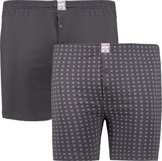 Adamo Boxershorts Dean - 2er Pack - in anthrazit - große Größe - bis Gr. 20 / 8XL