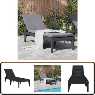vidaXL Sonnenliege Anthrazit 186x60x29 cm pp - Sonnenliege - Gartenliege - Außenliege - Poolliege - Relaxliege