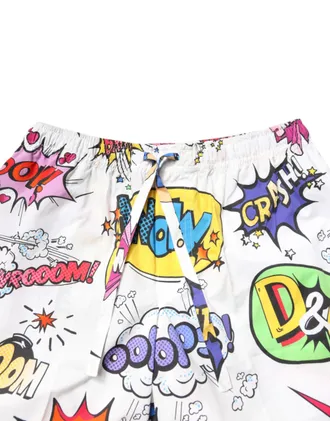 Dolce & Gabbana Cartoon Print Cotton Pajama Set - White